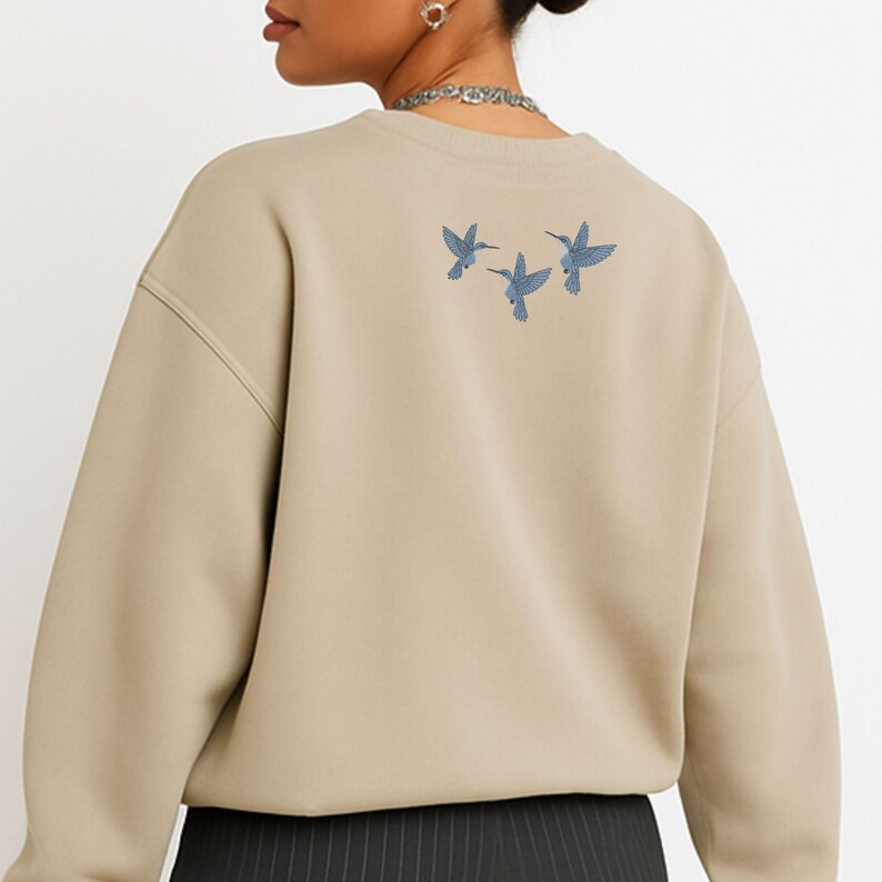 Spring Hummingbirds Trio Embroidery Design Romantic Birds Machine ...