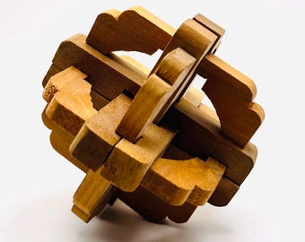 RARE Vintage Japanese Wood Kumiki Puzzle Made in Japan - Woodwork ...