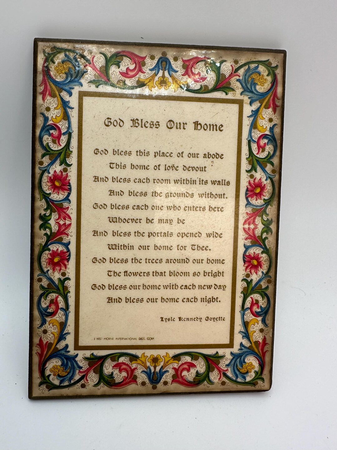 Vintage Italian Florentina House Blessing Framed Wall Hanging, Small ...