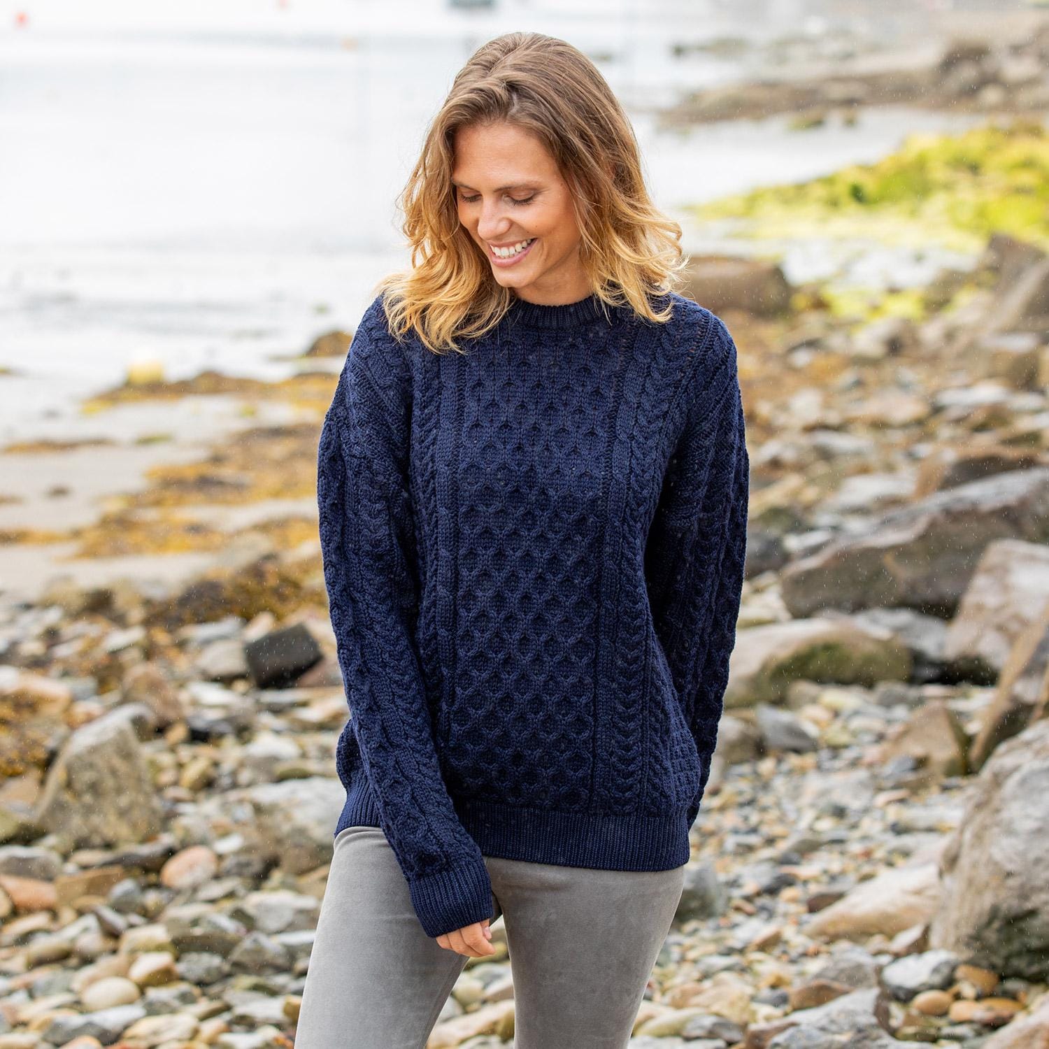 Merino Wool Aran Sweater: Traditional Irish Fisherman Knit - Etsy