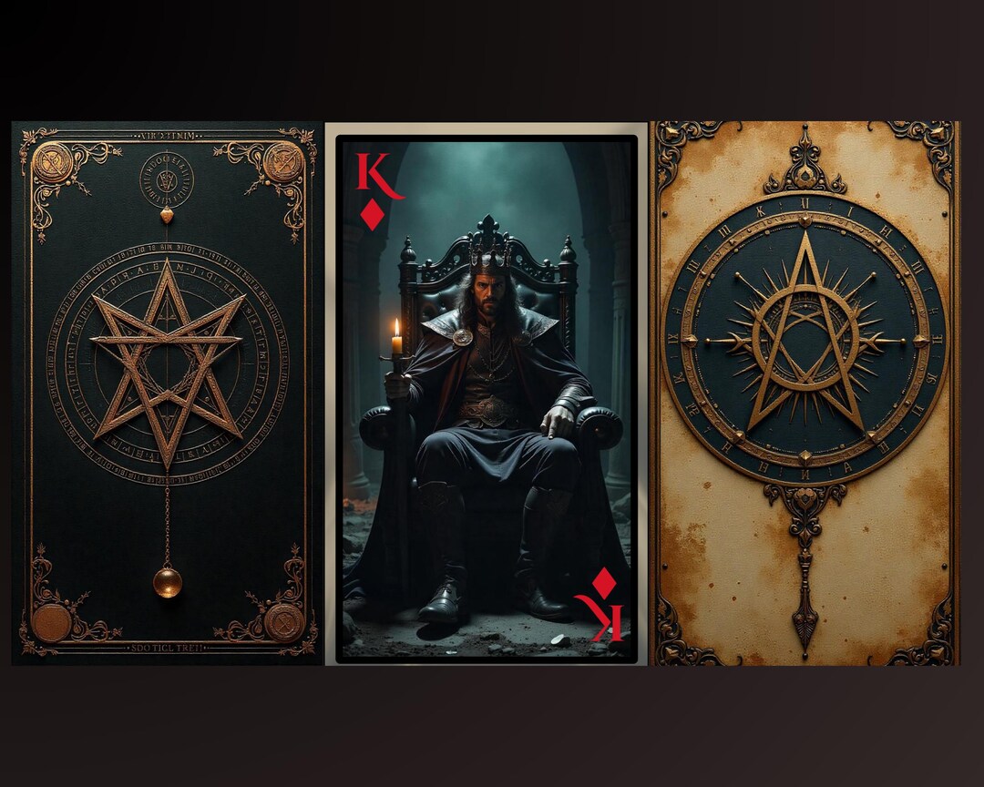 Gothic Playing Cards Deck – 52 Dark Art Cards – Occult Tarot-inspired ...