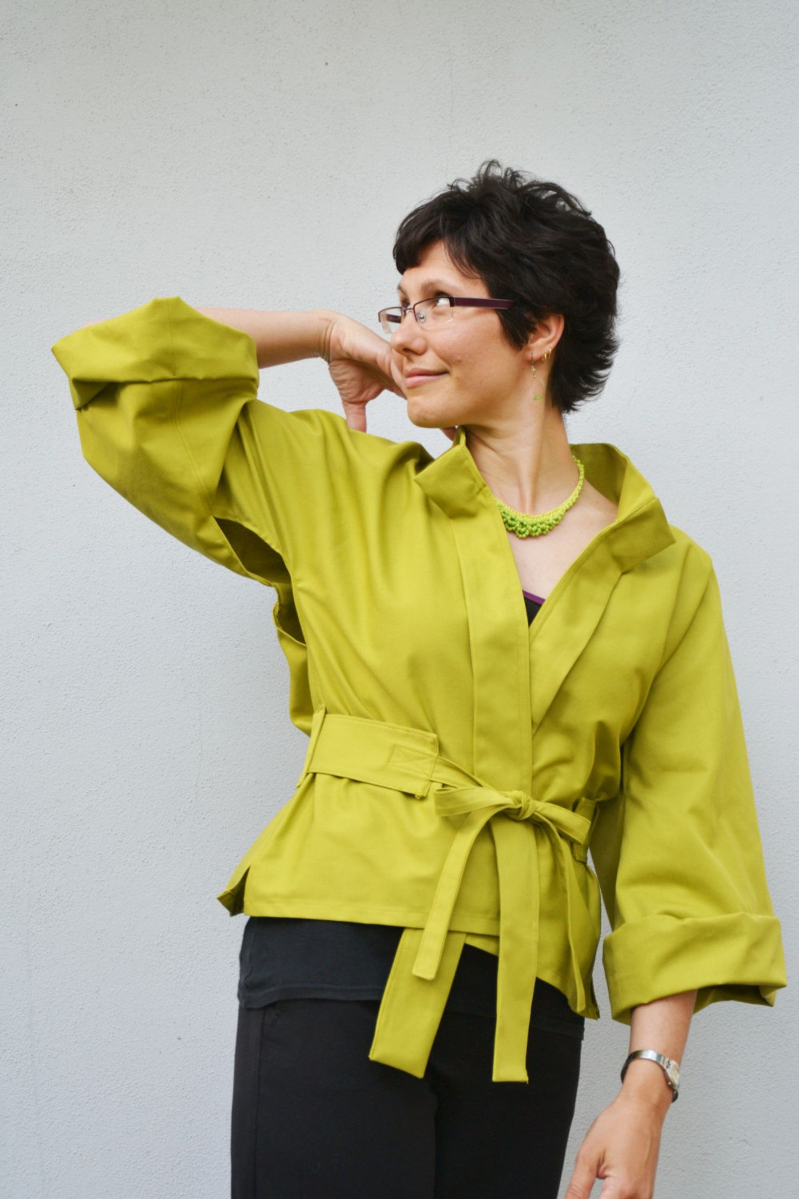 PDF PATTERN Short Kimono Jacket No-waste Project - Etsy