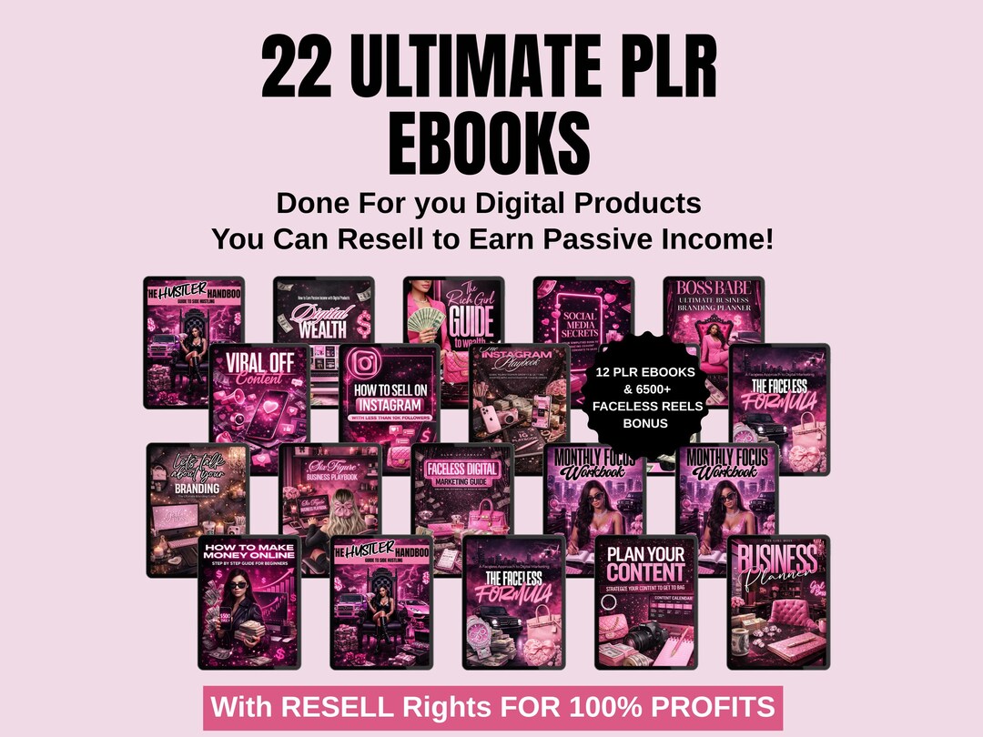 22 PLR Ebook Boss Babe Bundle, Girl Boss Ebook, Editable Ebooks Canva ...