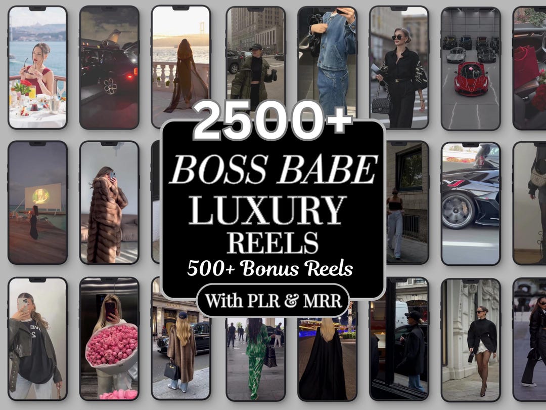 2500+ Luxury Aesthetic Boss Babe Reels Bundle, Faceless Marketing, Digital Marketing, Master ...