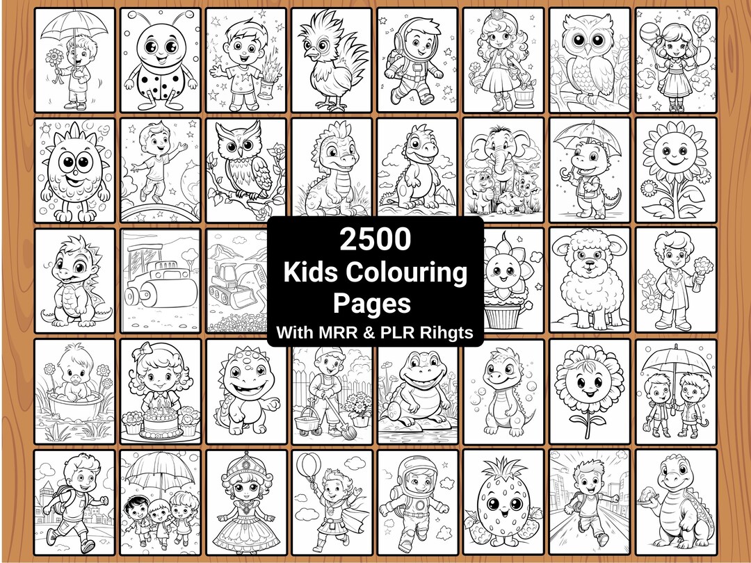 2500+ Coloring Pages PLR MRR Bundle | Instant Download | Resell Rights ...