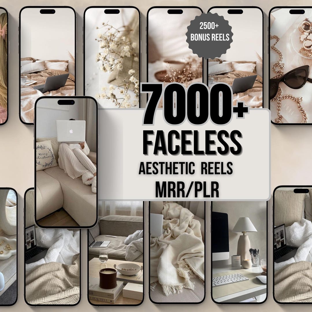 7000+ Faceless Reels Bundle | Aesthetic Videos for Digital Marketing ...