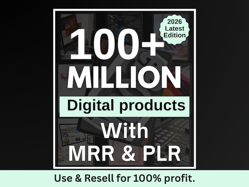100 Million+ PLR MRR Digital Products Bundle | Passive Income | Master ...