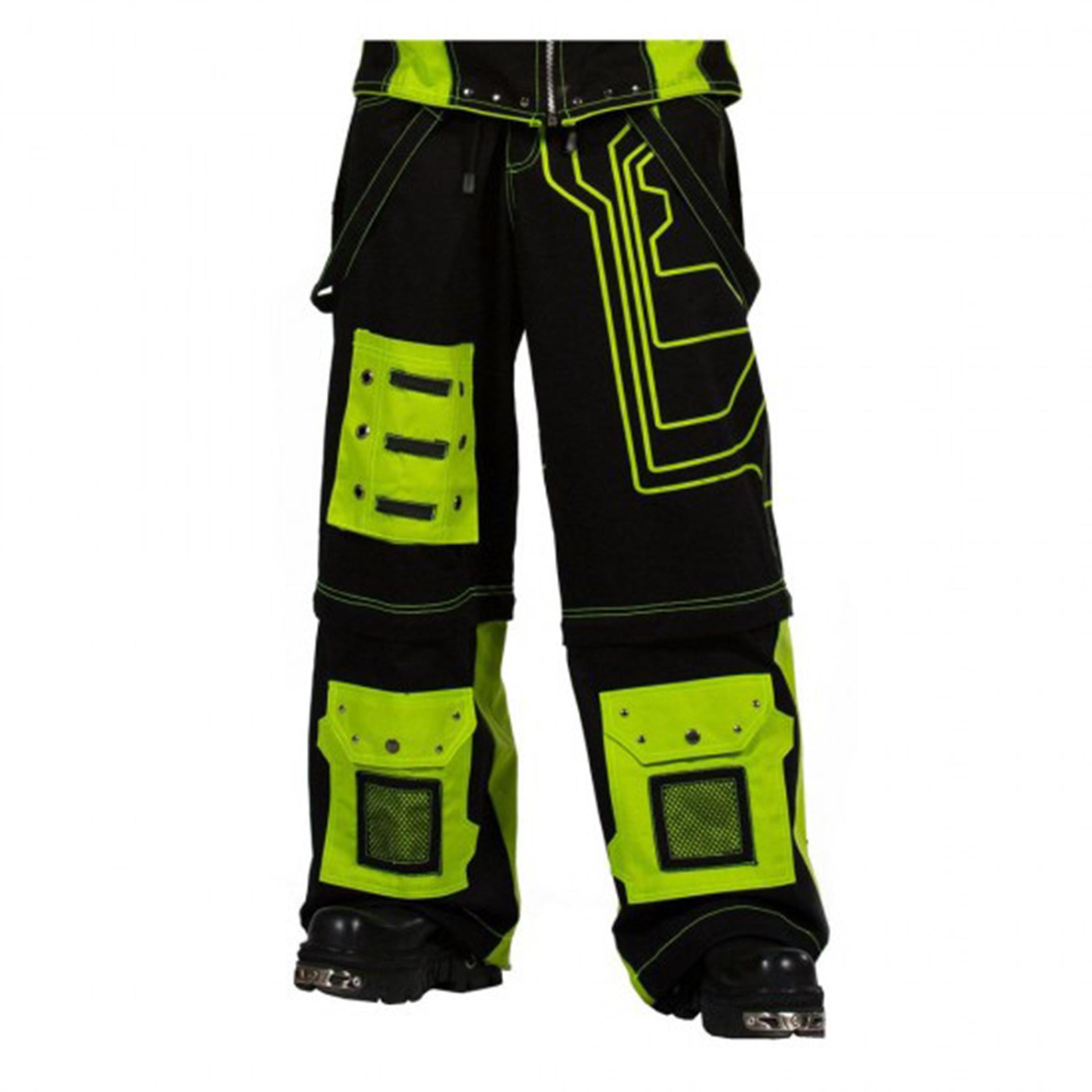 Sportex Cyberpunk Neon Green Black Gothic Rave With Pockets and Straps ...