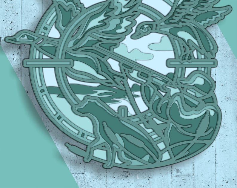 Duck Hunting SVG, 3D Layered Hunter Silhouette (digital Download) - Etsy