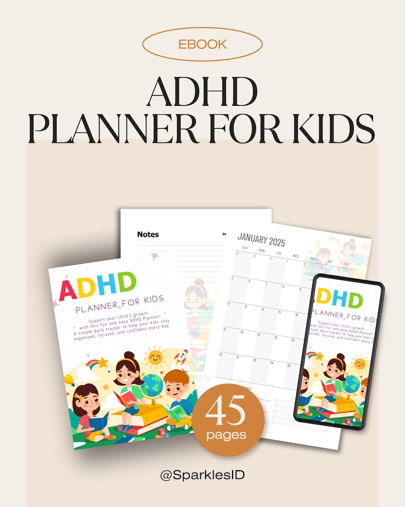 ADHD Planner for Kids | Daily Routine Tracker - Etsy