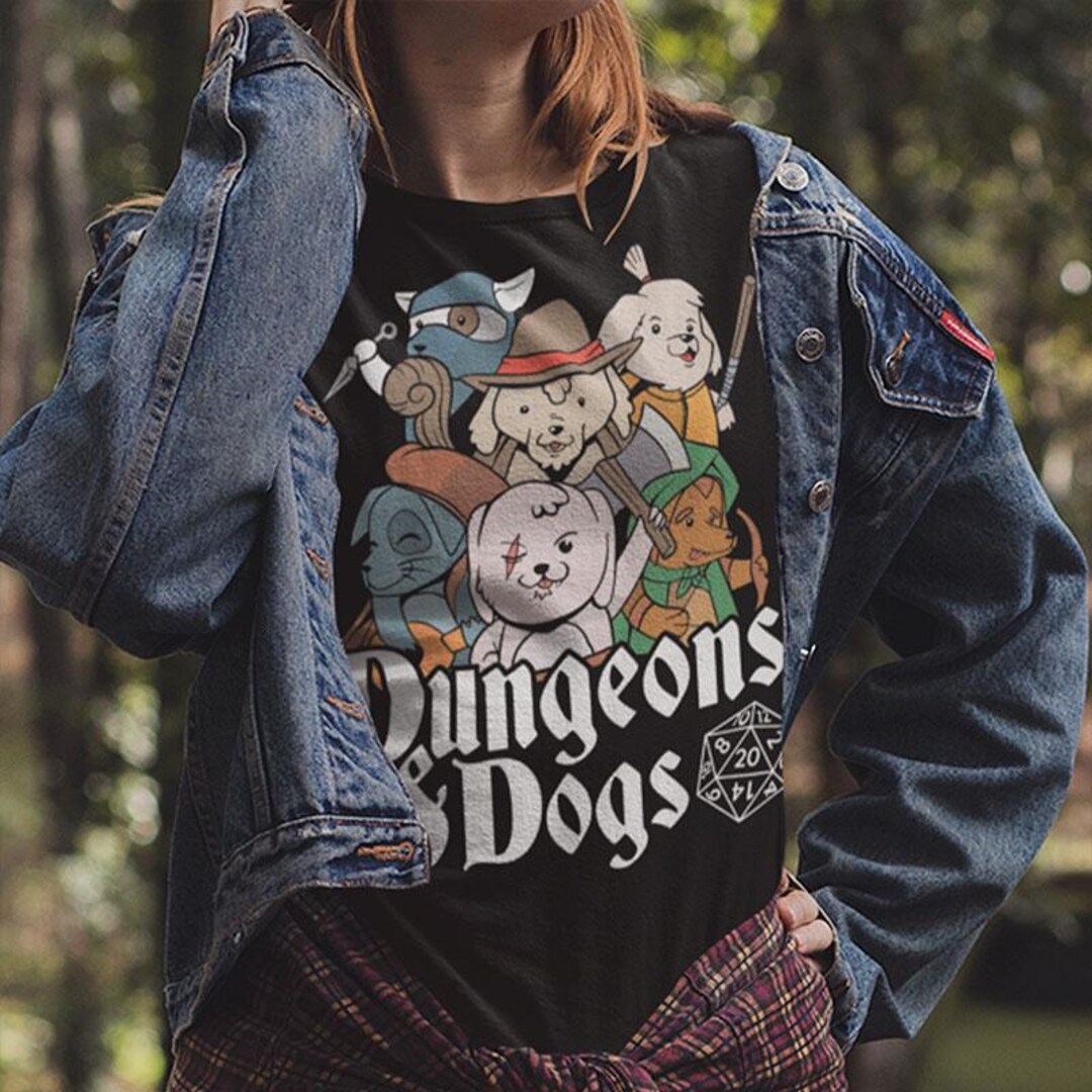 Dungeons & Dogs Shirt | Fantasy Dog Adventurer Art | Gothic Tabletop ...