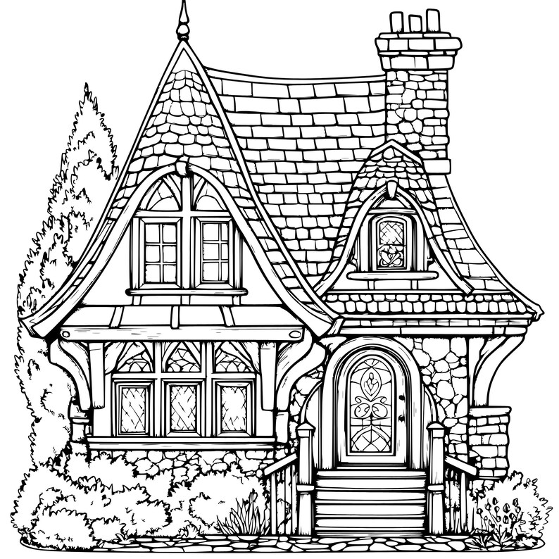 Cozy Cottages – A Delightful Collection of 47 Cottages to Color ...