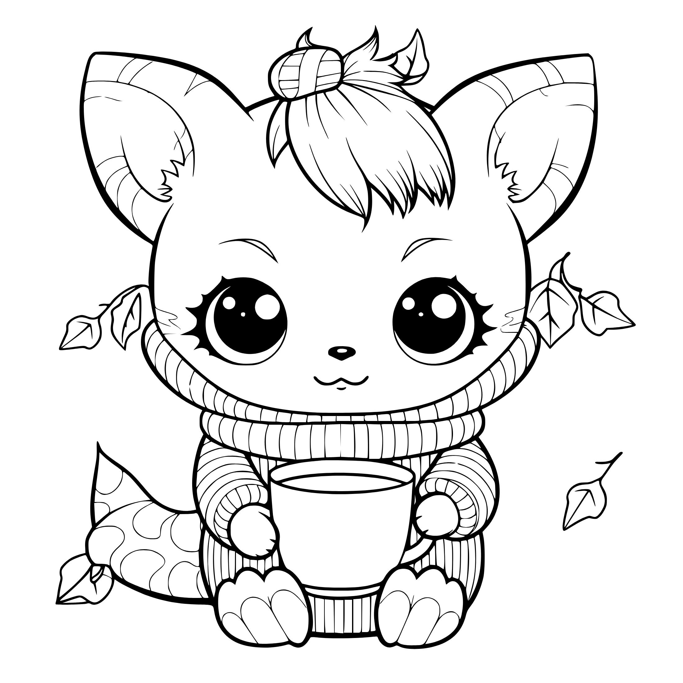 Cozy Cat Coloring Pages – Printable Bundle of 33 Cute Cat Illustrations ...