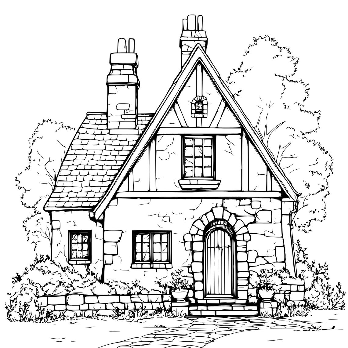Cozy Cottages – A Delightful Collection of 47 Cottages to Color ...