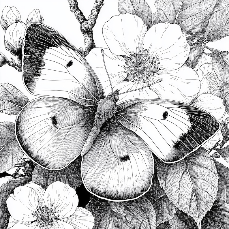 32 Realistic Butterfly Coloring Pages – Printable PDF With Color ...