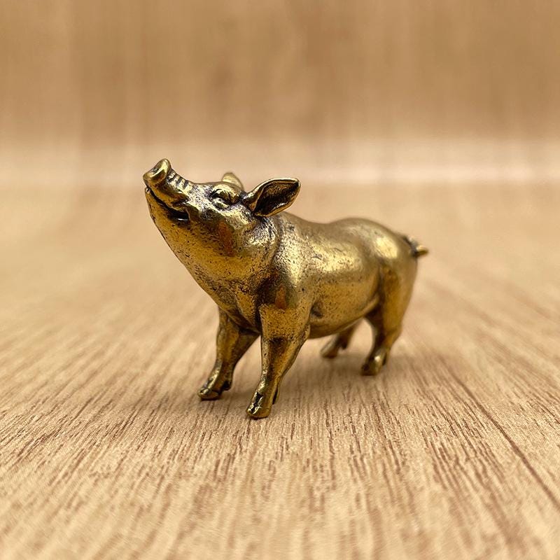 Copper Metal Pig - Etsy UK