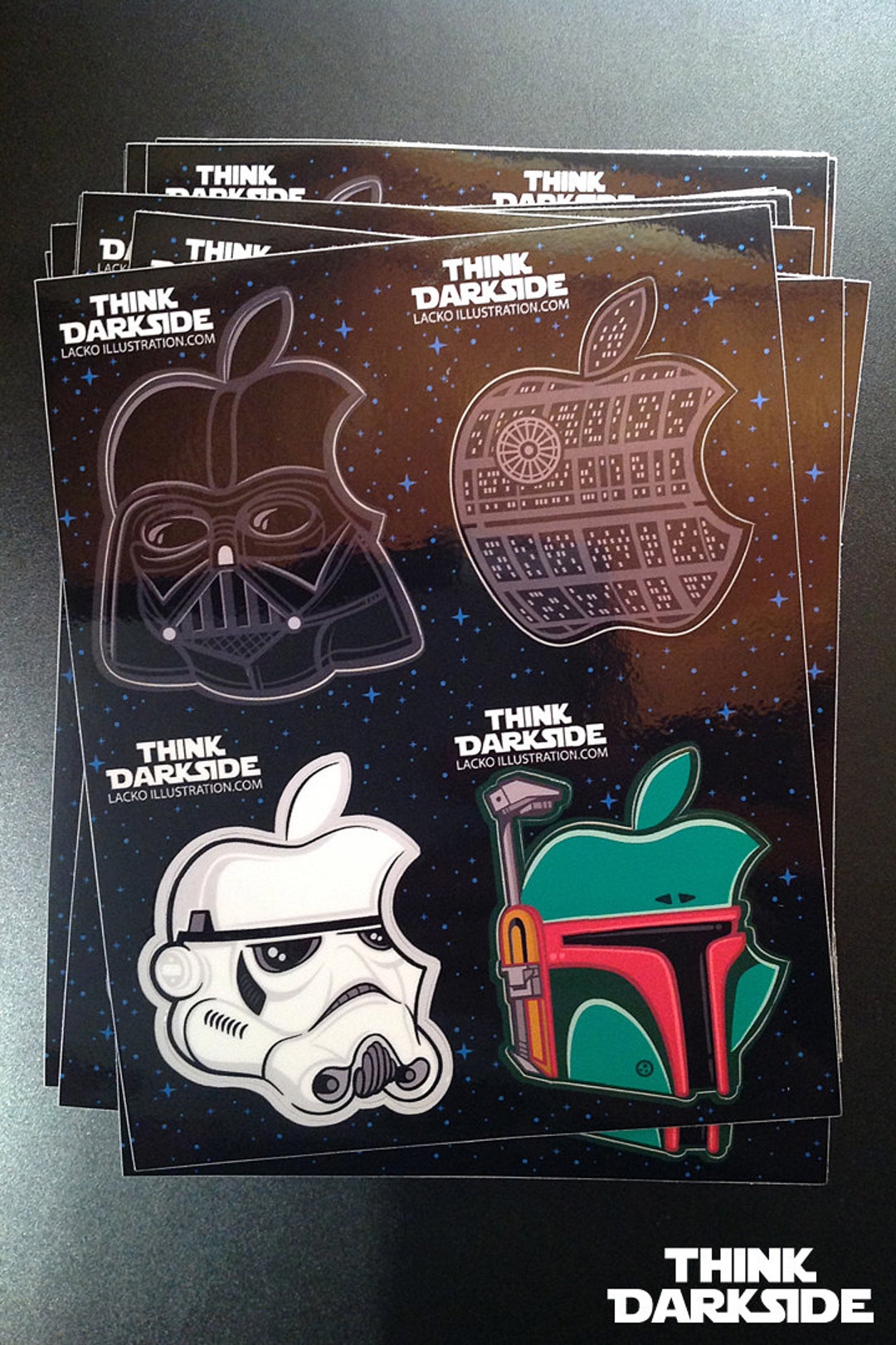 Think Dark Side - Star Wars / Mac Logo Mash-up MacBook iPhone Custom ...