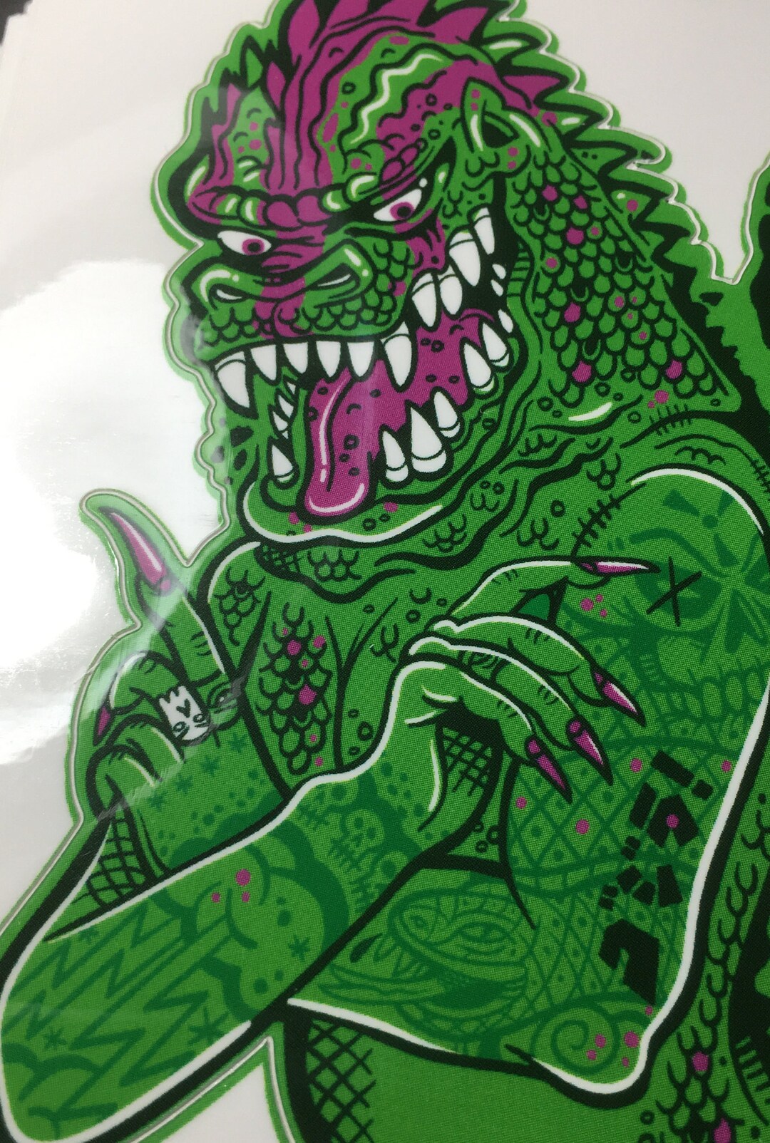 Geisha Godzilla Pin-up - Full Color Godzilla Monster Vinyl Sticker ...