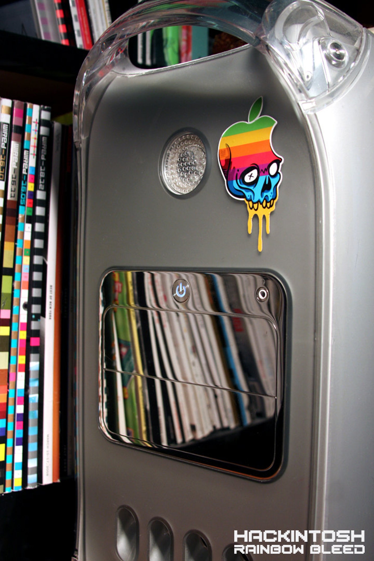 Hackintosh Apple Skull Logo Custom Mash up MacBook iPhone Laser Printed ...