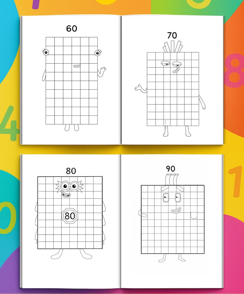 Numberblocks Coloring Book | Educational Printable PDF | Preschool Math ...
