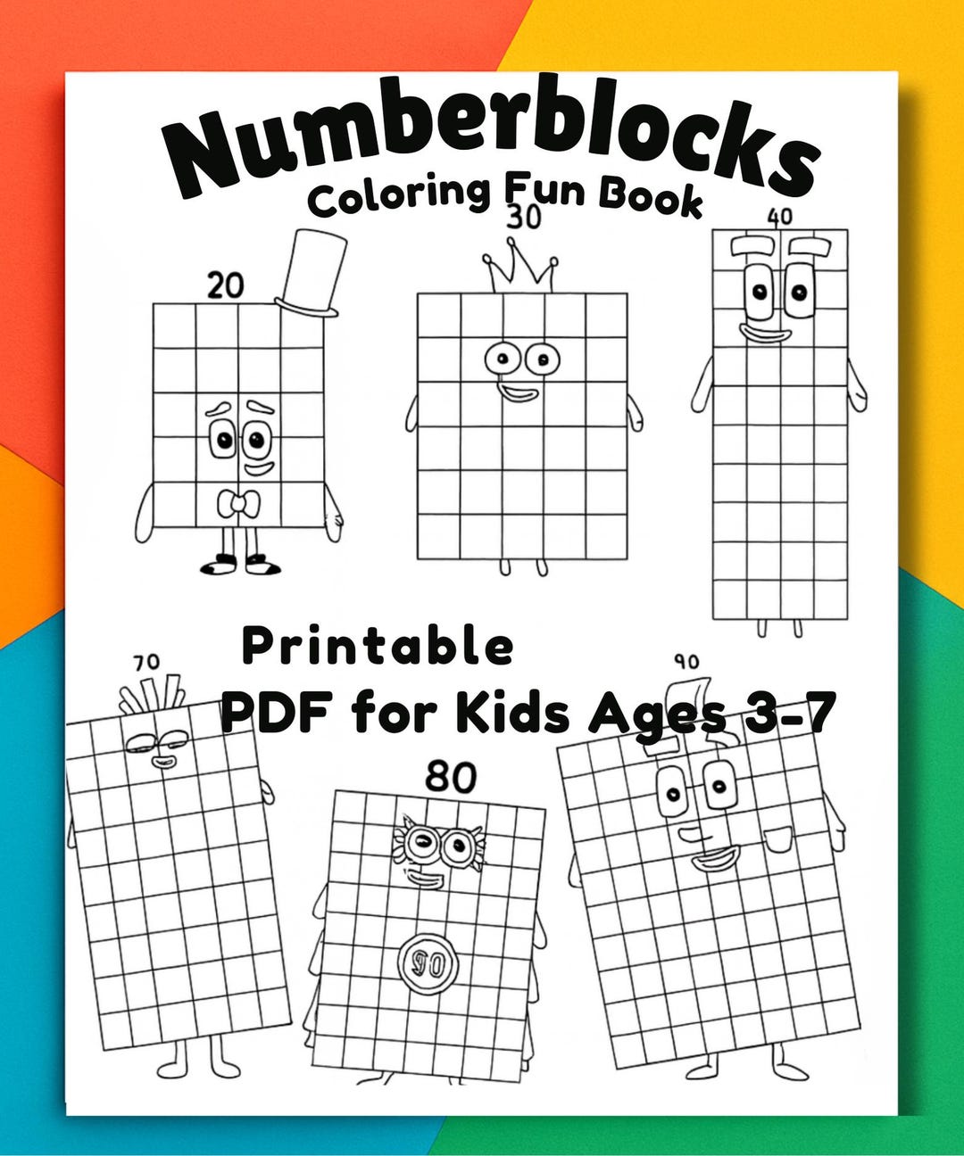 Numberblocks Coloring Book | Educational Printable PDF | Preschool Math ...