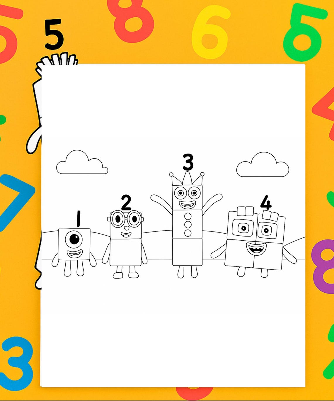 Numberblocks Coloring Book | Educational Printable PDF | Preschool Math ...