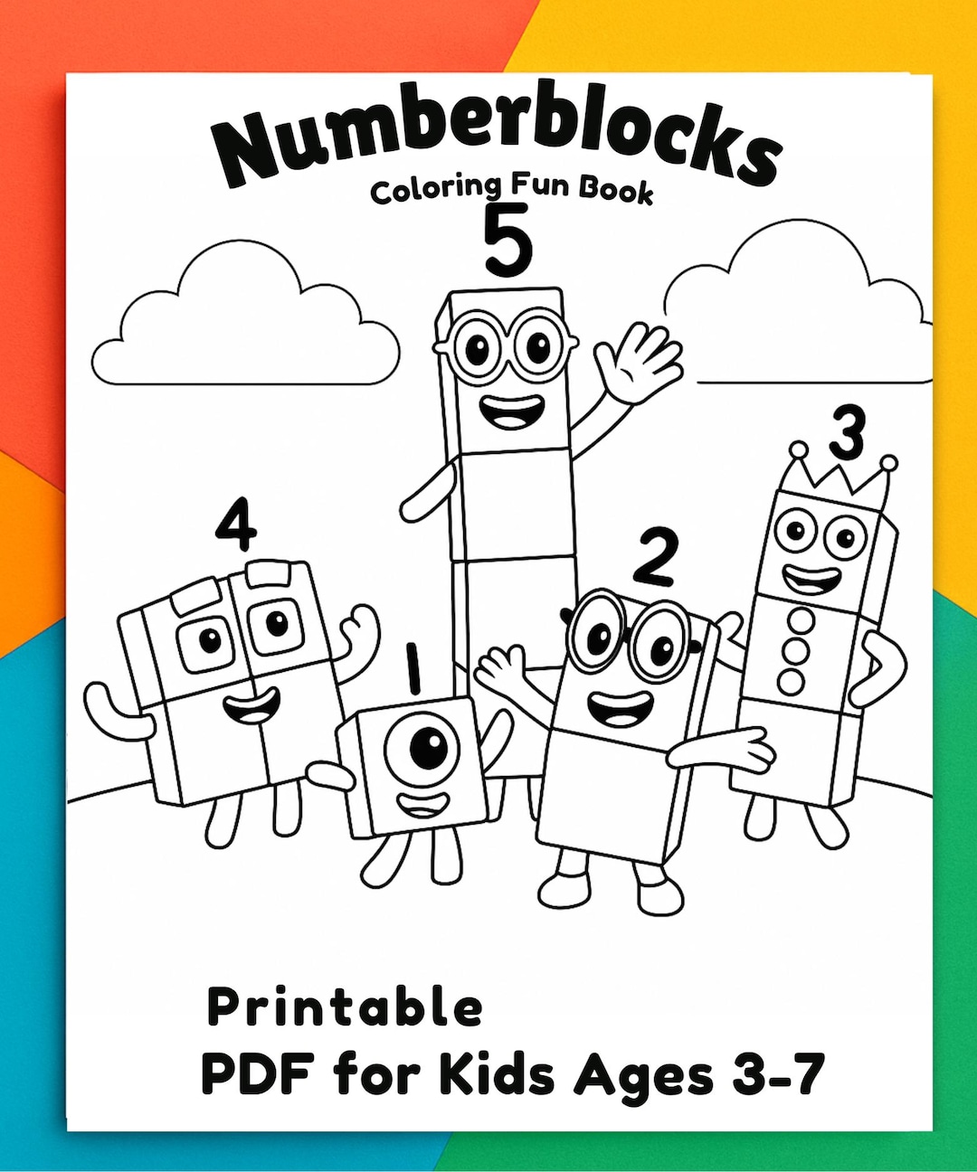 Numberblocks Coloring Book | Educational Printable PDF | Preschool Math ...