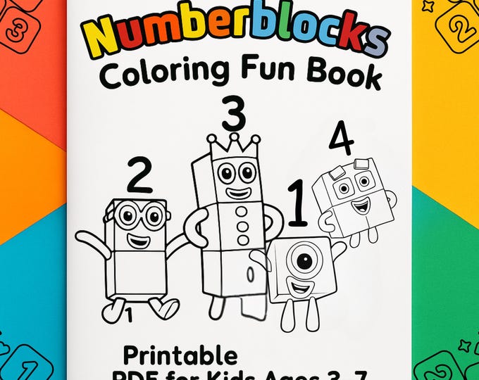 Numberblocks Coloring Book | Educational Printable PDF | Preschool Math ...