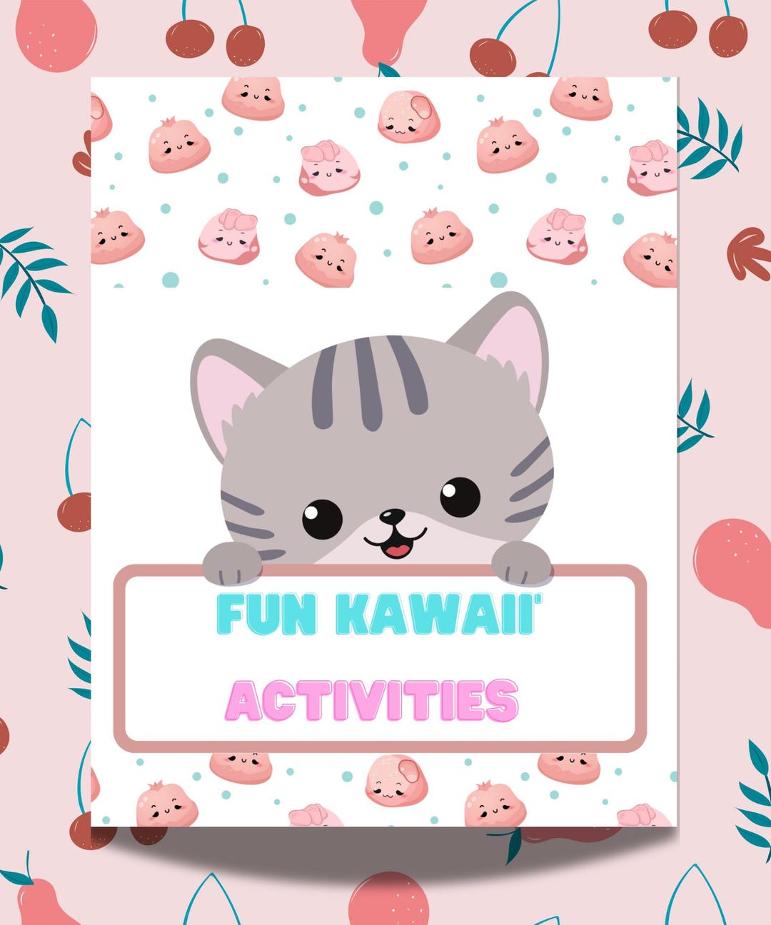 Kawaii Fun Activity Book | Kawai Worksheets | Coloring , Matching Dots ...