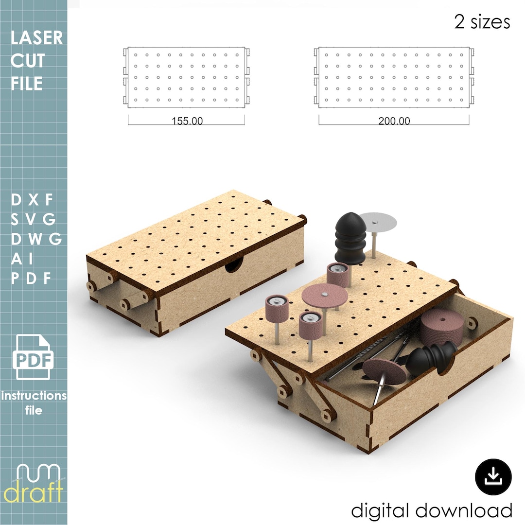 Dremel Bits Organizer, Laser Cut File, Tool Organizer - Etsy
