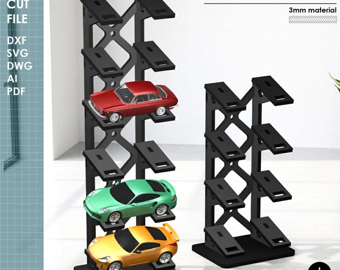 1/64 Scale Diecast Rack Display, Laser Cut File - Etsy