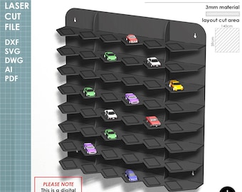 1/64 Corner Diecast Car Display, Laser Cut File - Etsy