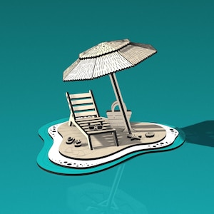 Beach Diorama Laser Cut File – Digital Download - Etsy
