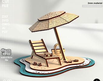 Beach Diorama Laser Cut File – Digital Download - Etsy