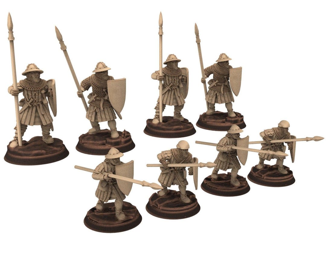 Medieval - Men-at-arms, Spearmen 12 to 15th Century, Medieval Soldiers ...