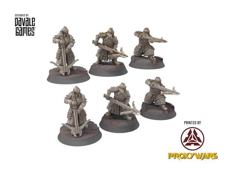 Dwarves - X6 Silver Goat With Crossbow - Stonewards - Steelhalls ...