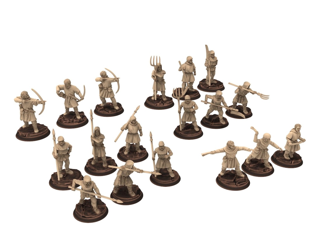 Medieval - Peasant Levy Army Bundle, 9th 10th 11th 12th 13th Century ...