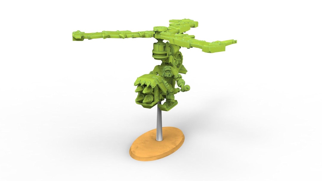 Green Skin - Orc Heli' Kopta - Malicious Minis - Etsy