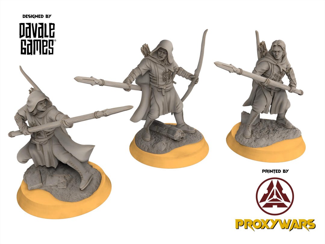 Gandor - X3 Grey Castle Rangers (spear and Bow) | Ring of Legends ...