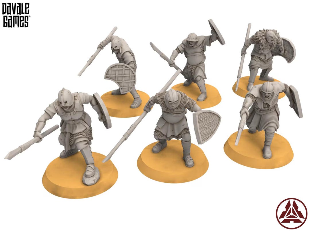 Orc Horde - X6 Mörlok Orcs With Spear - Dreadhold - Ironwatch - Davale ...