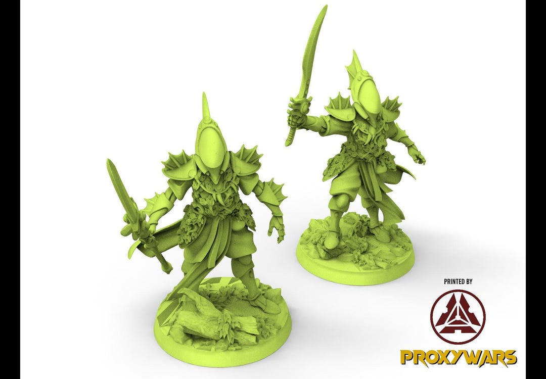Exotic Elves - X2 Primeval Oracles - Fantasy Cult Miniature - Etsy