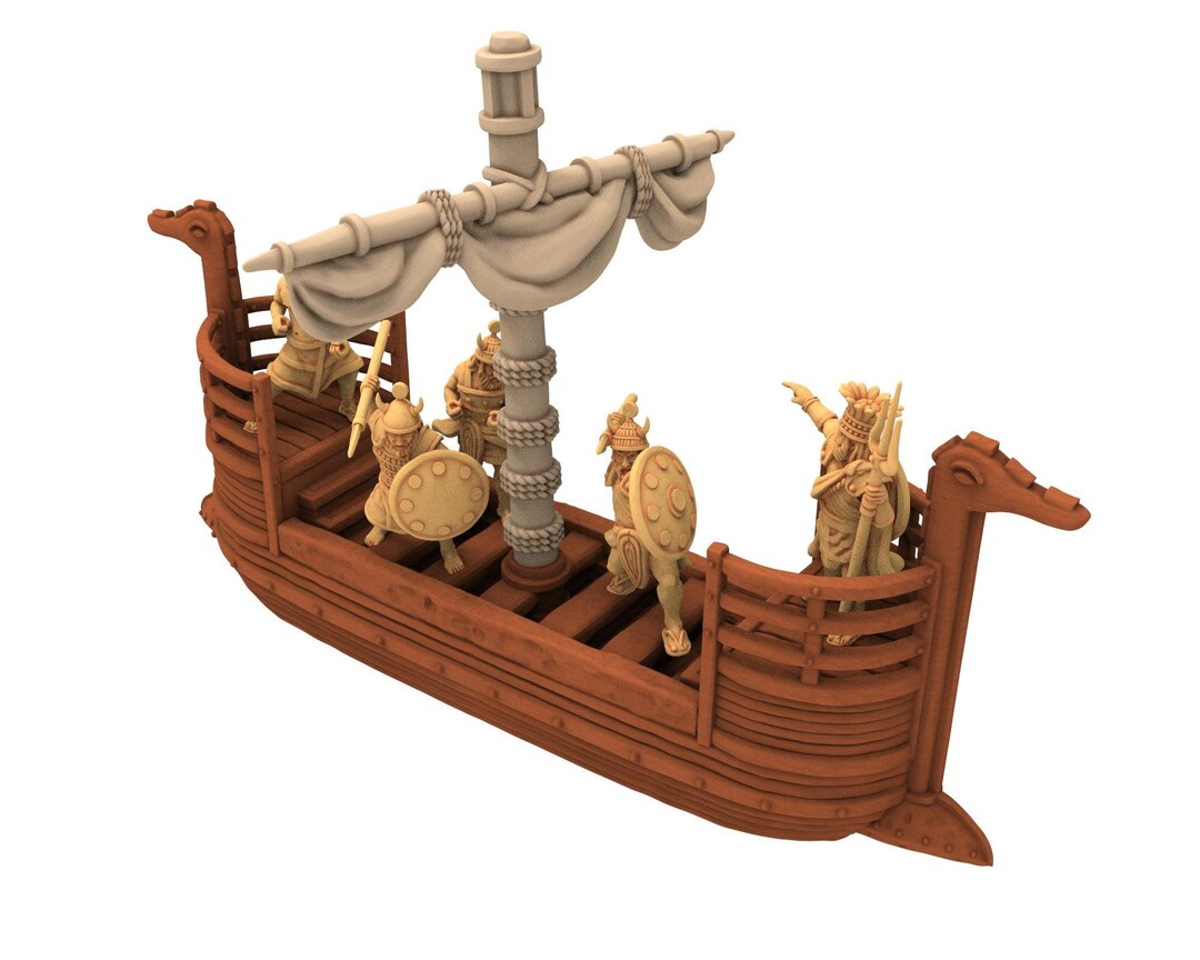 Biblical Times - Sea People - Warship, Raider's Ship - 28mm/15mm ...
