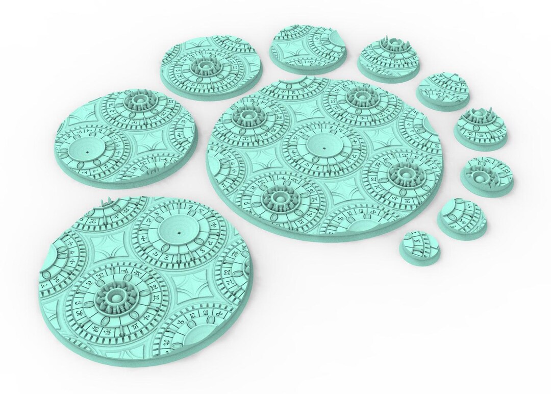 Dark City - Textured Round Bases, Lot of 25mm to 160mm - DRKCT Set 2 ...
