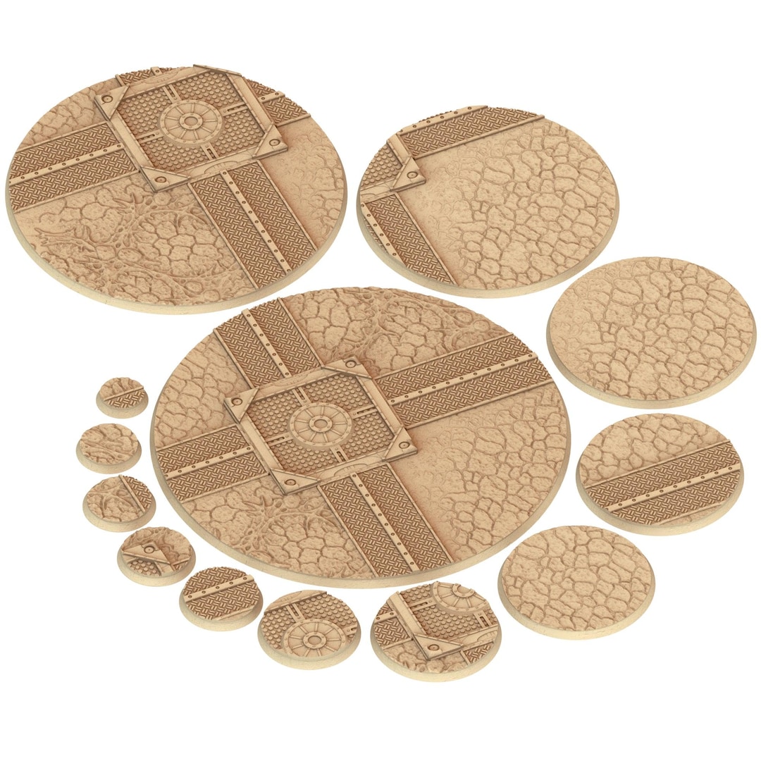 Bug Army - Textured Round Bases, Lot of 25mm to 160mm - BGRMY Tortured ...