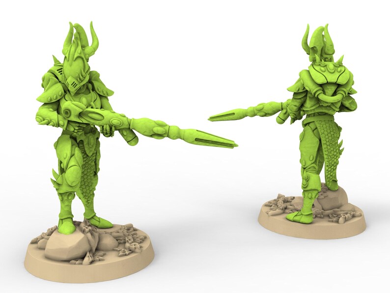 Exotic Elves - Primeval Fireborns and Lord - Fantasy Cult miniature ...