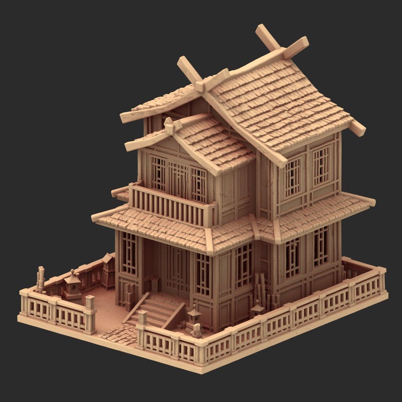 Stylized Japanese Architecture - Part 3 - X8 Buildings - Etsy