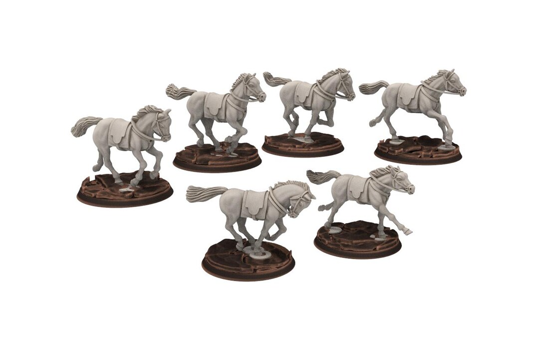 Ornor - X6 Galloping Horses of the North - Medbury Miniatures - Etsy