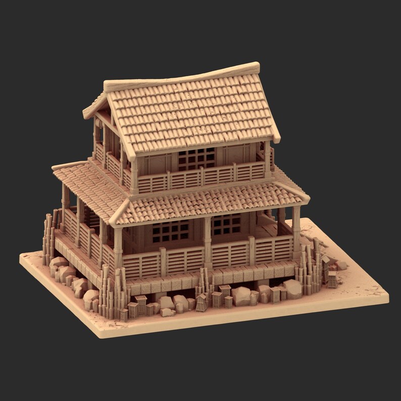 Stylized Japanese Architecture - Part 3 - X8 Buildings - Etsy