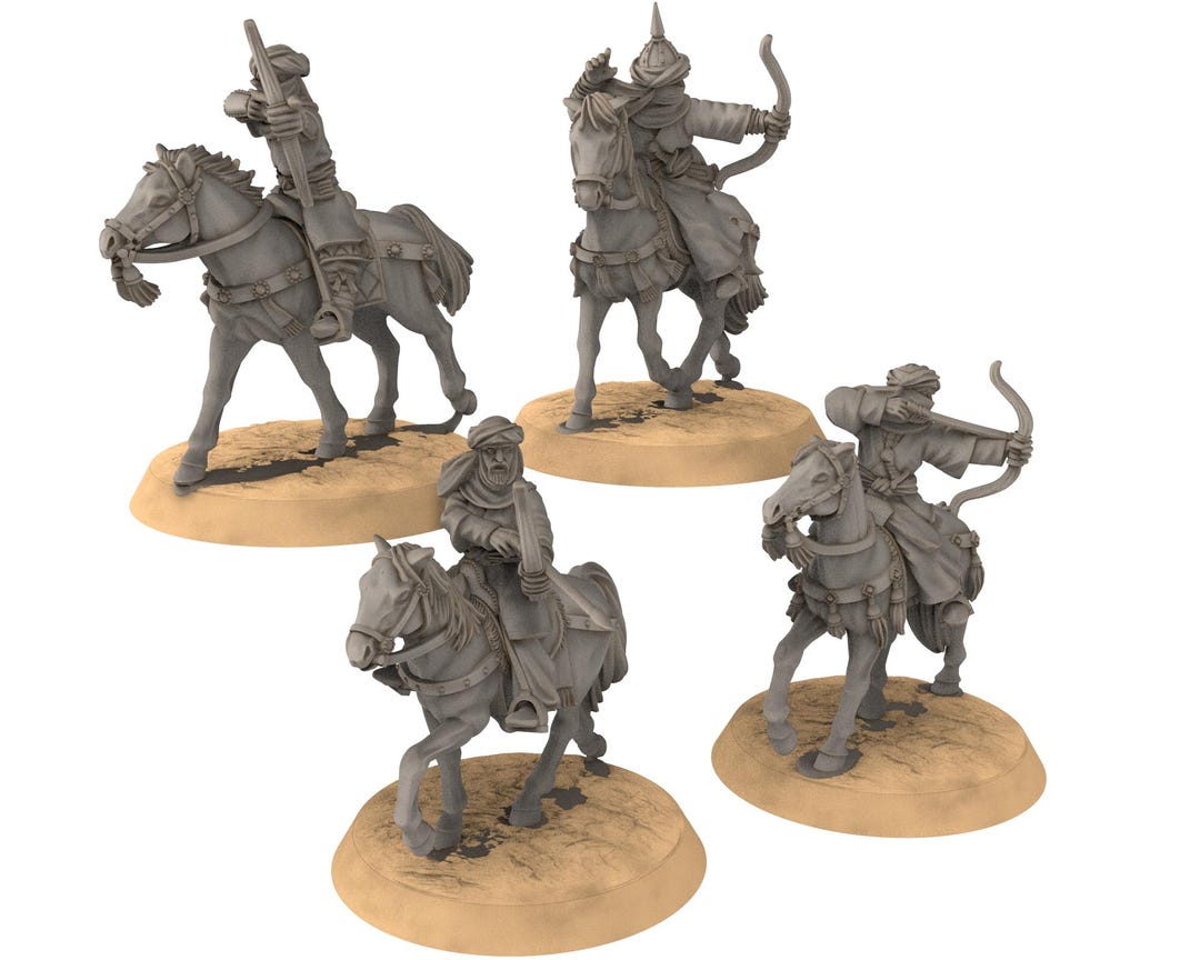 Harad - X4 Southron Cavalry With Bows - Dunes of Qarath - Medbury ...
