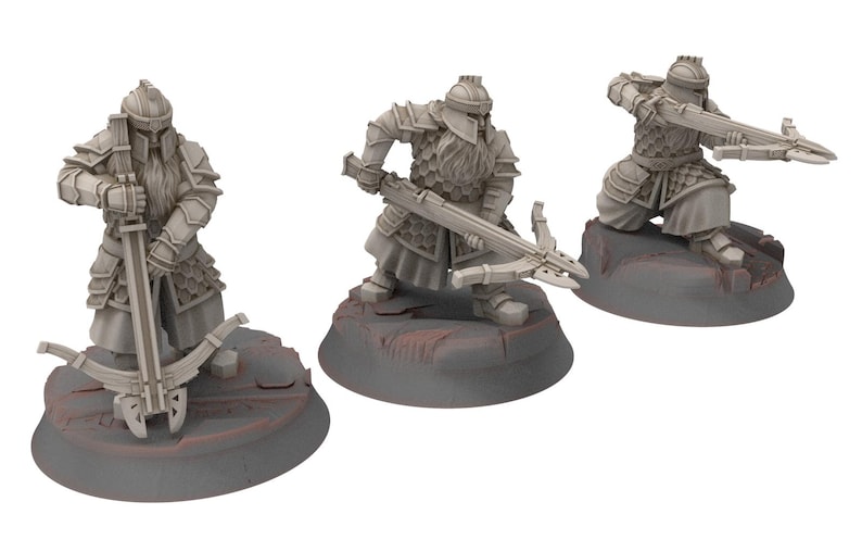 Dwarves - X6 Silver Goat With Crossbow - Stonewards - Steelhalls ...
